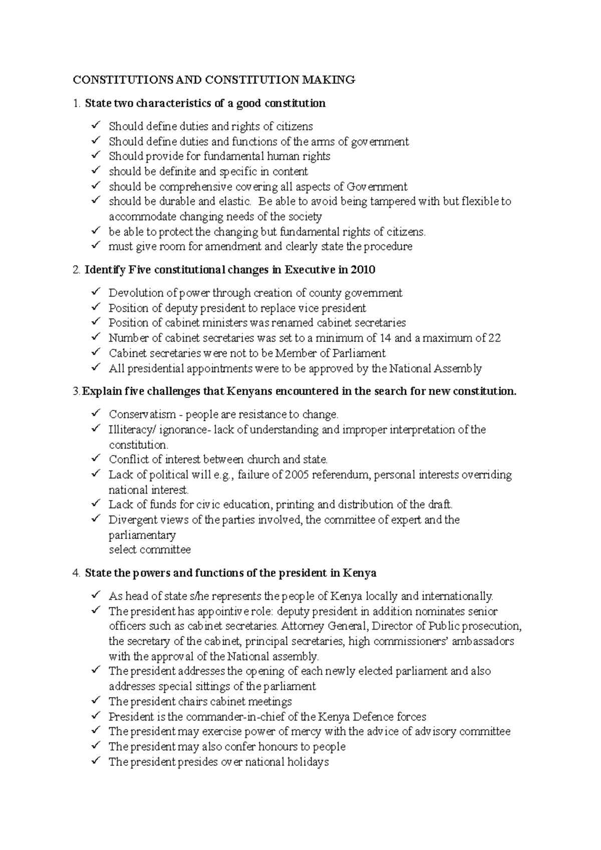 Constitutions & Constitution Making: Key Features and Challenges in ...