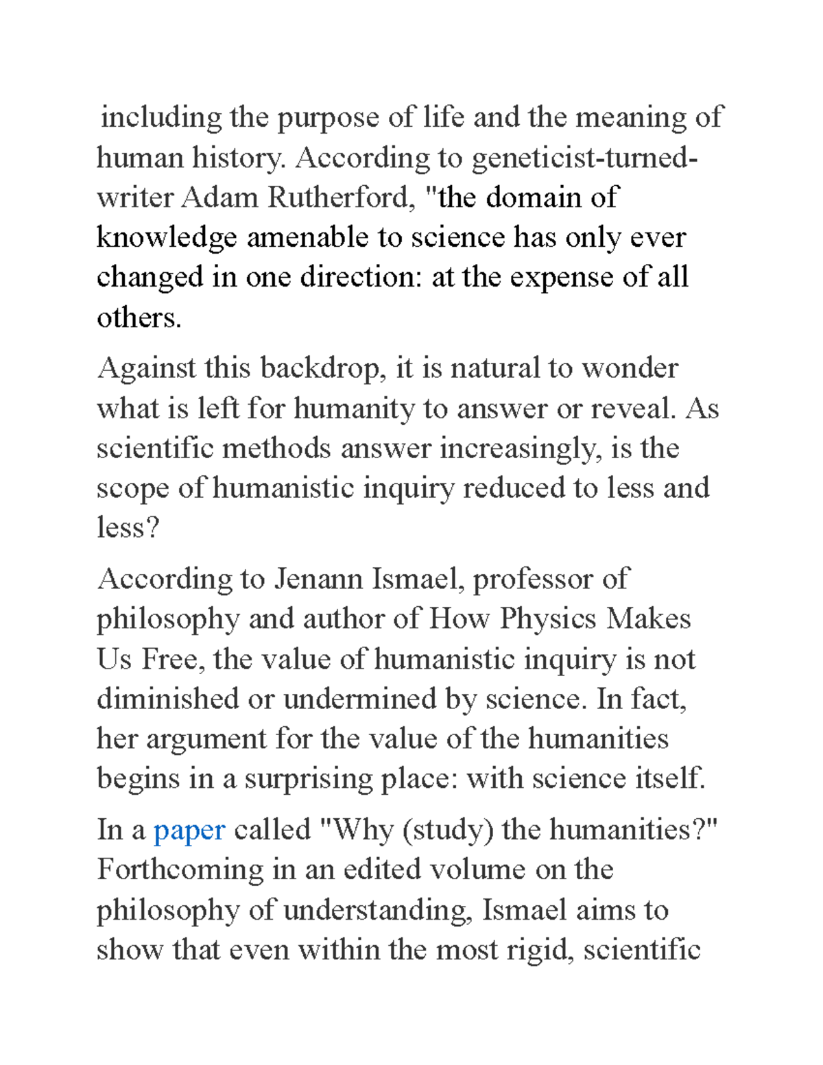 Geneticist - including the purpose of life and the meaning of human ...