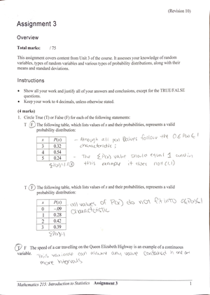 MATH216 Finalexam Formulasheet - Math 215 - Mean of the Sampling ...