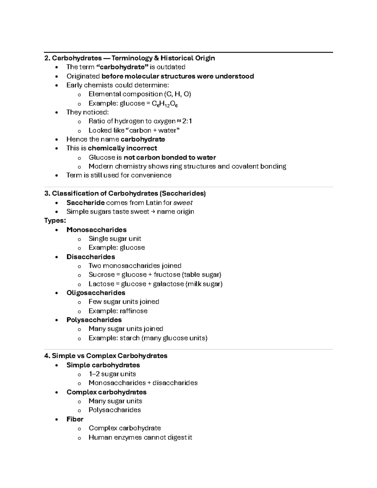 Lecture 3 Notes: Carbohydrates and Vitamins in CHEM181 - Studocu