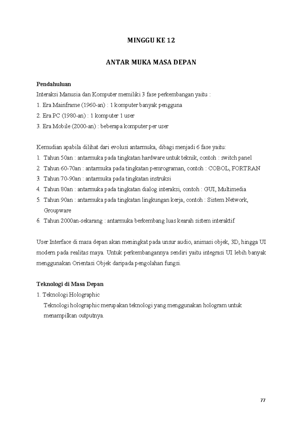 Modul Interaksi Manusia Komputer: Antarmuka Masa Depan dan Teknologinya ...
