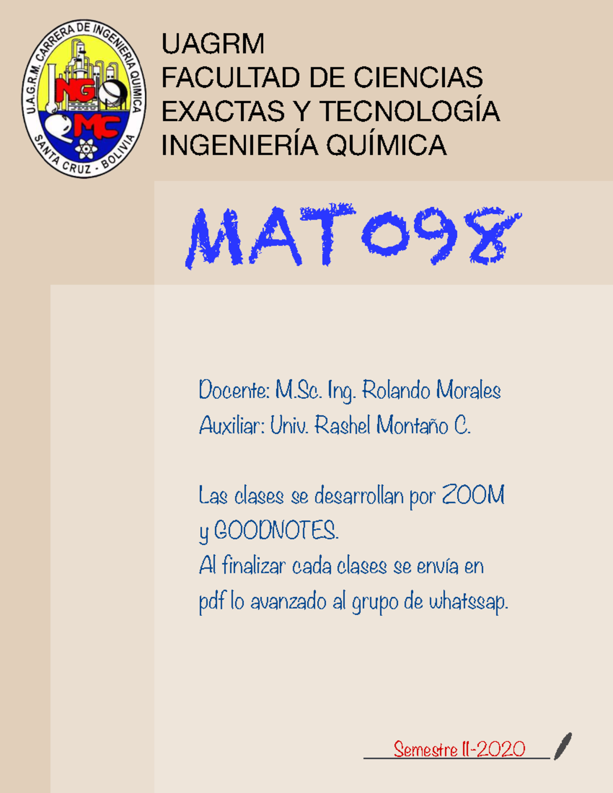 MAT-098 Unidad 1: Aritmética y Álgebra Divertida - Studocu