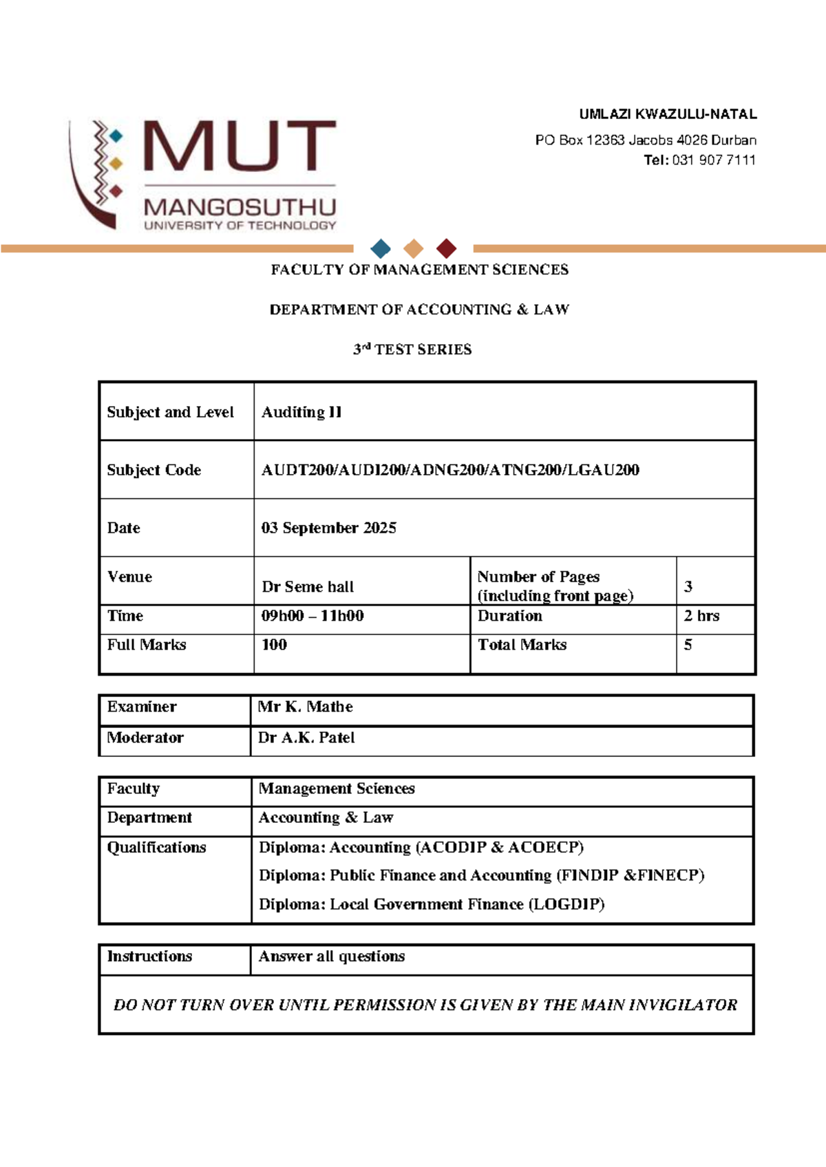 Auditing II Test 3 (AUD 2025) - Toyota Case Study Analysis - Studocu