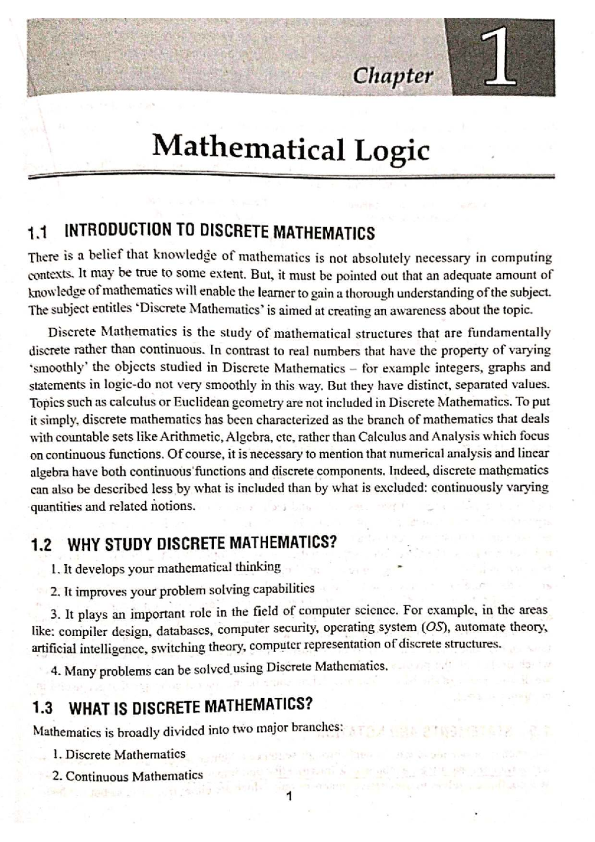 Mathematical Logic: Chapter 1 - Introduction to Discrete Mathematics ...