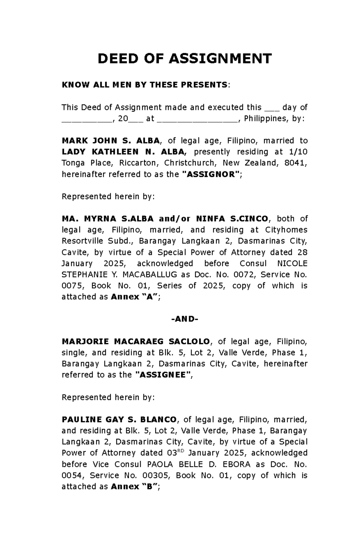 BIR Annex B1 - Income Payee's Sworn Declaration Form - Studocu