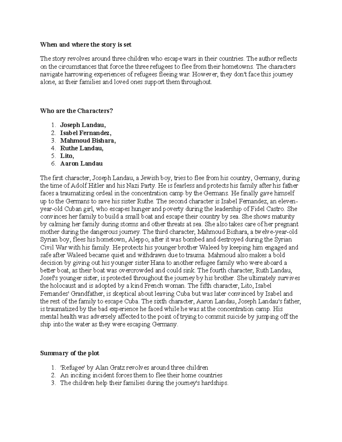 Refugee Journeys: A Study of Hope in Gratz's Novel (ENG 101) - Studocu