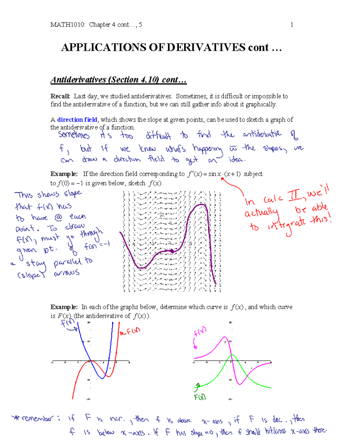 Mod8b antiderivintintro complete-1 - APPLICATIONS OF DERIVATIVES cont ...