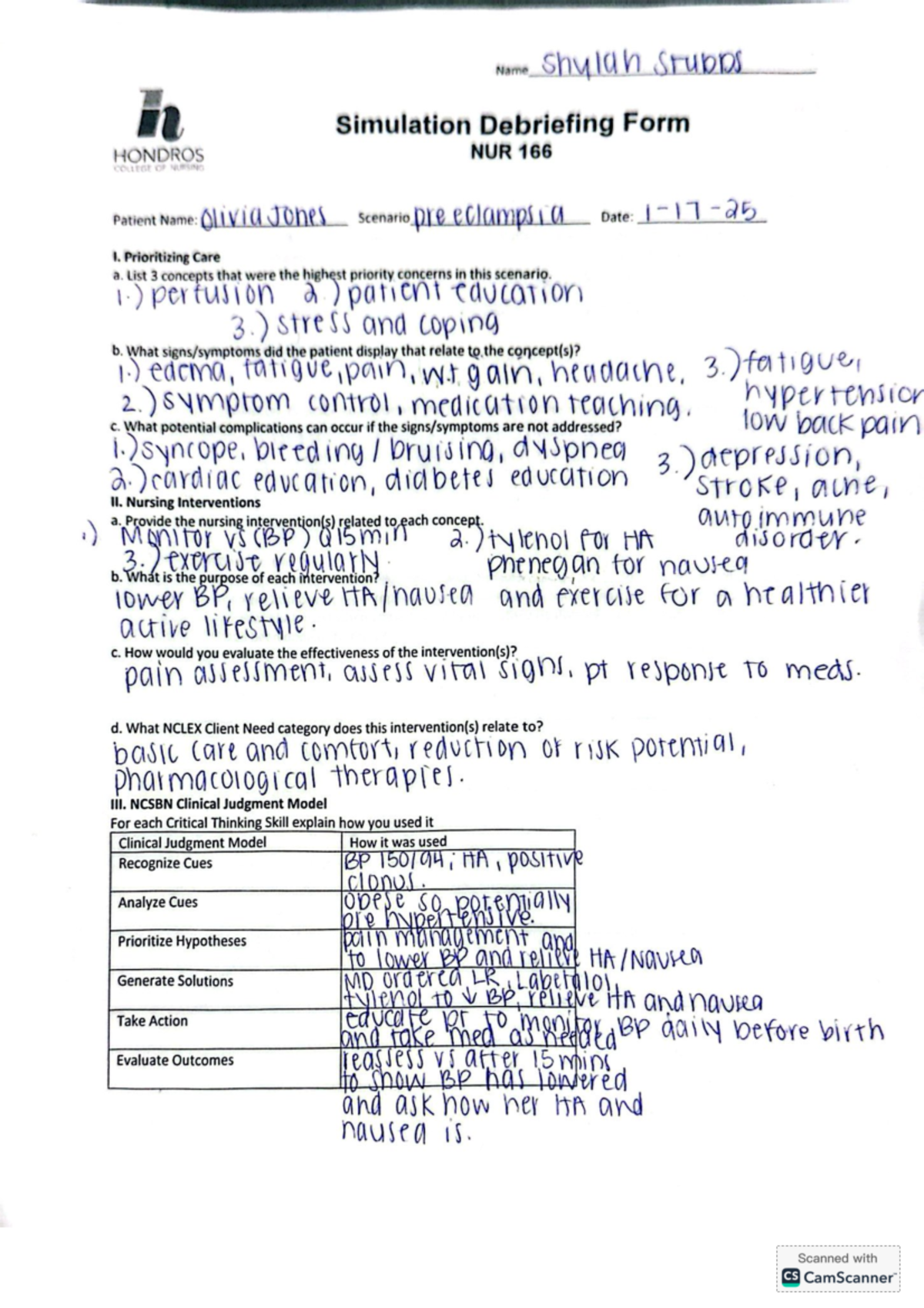 NUR 166 Simulation Debrief: Week 2 Patient Care Reflection - Studocu