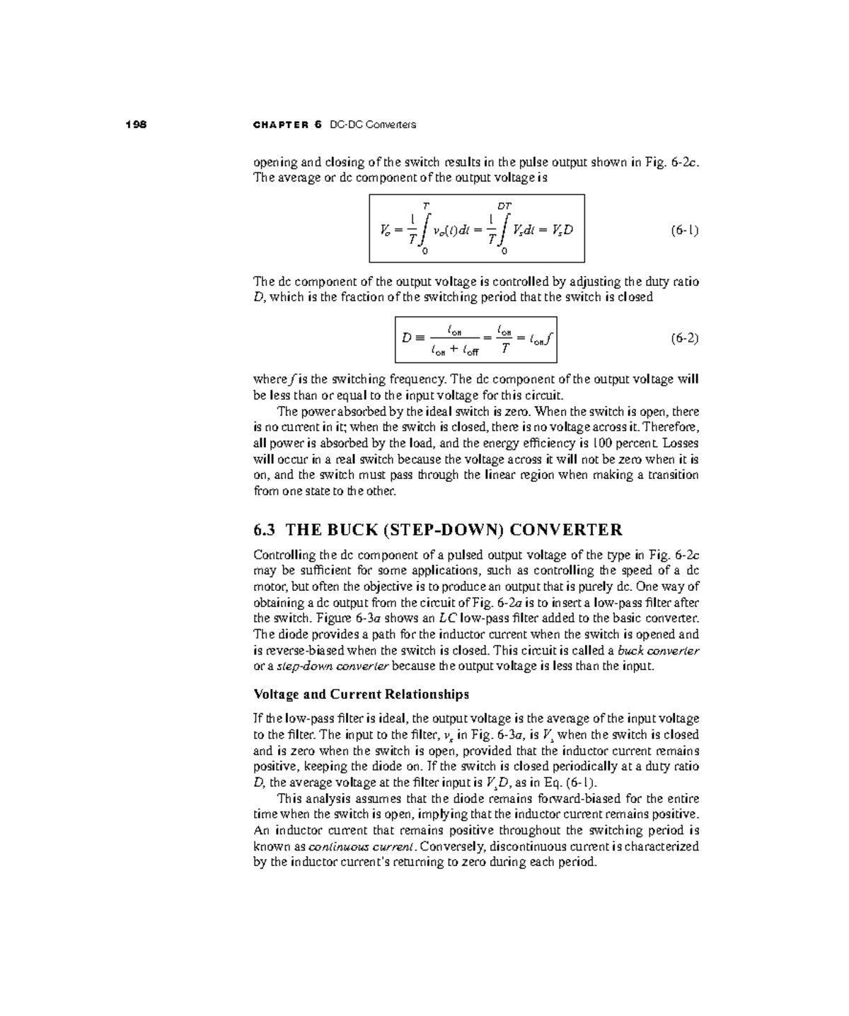 Chapter 6: Converters - Buck and Boost Converter Analysis (TA 198-226 ...