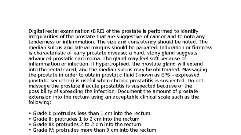 Clinical Overview of Prostate Disorders & Diagnostic Procedures (MED ...