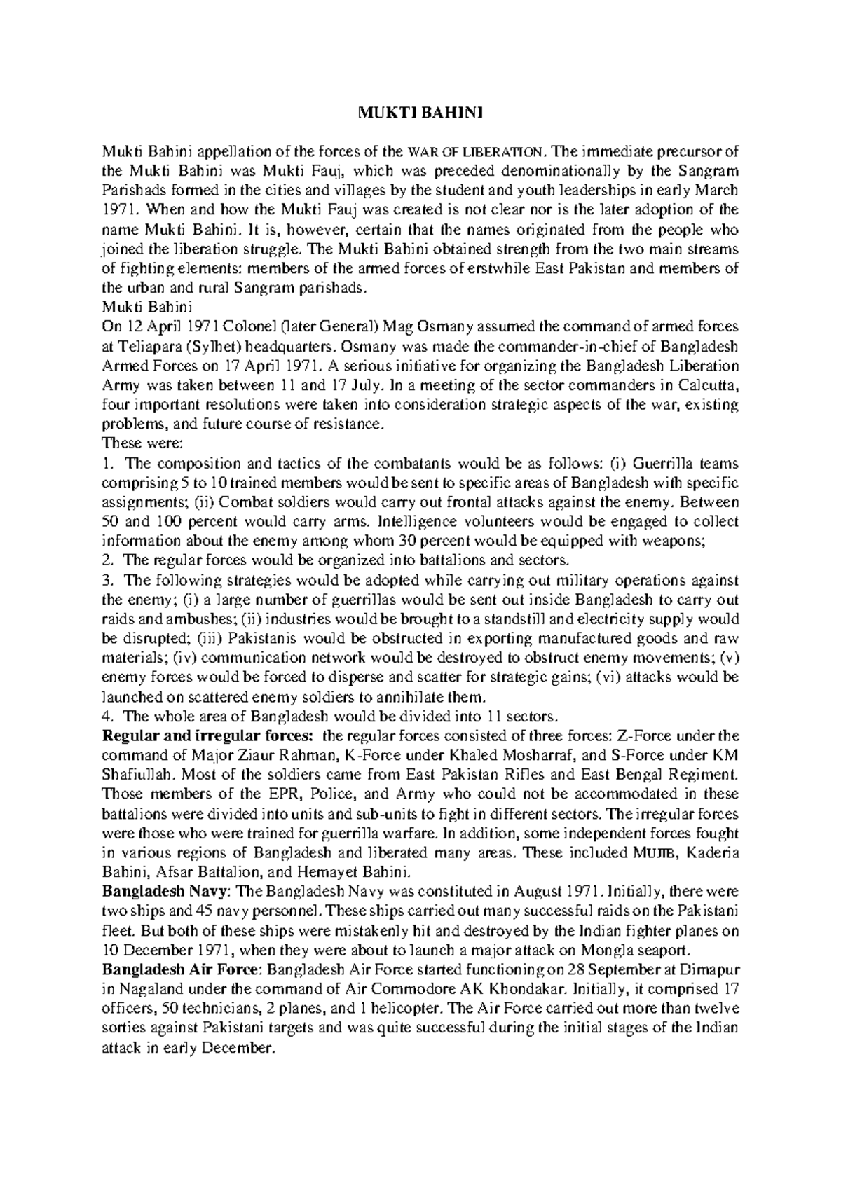 Mukti Bahini: Strategy and Structure of Bangladesh's Liberation War ...
