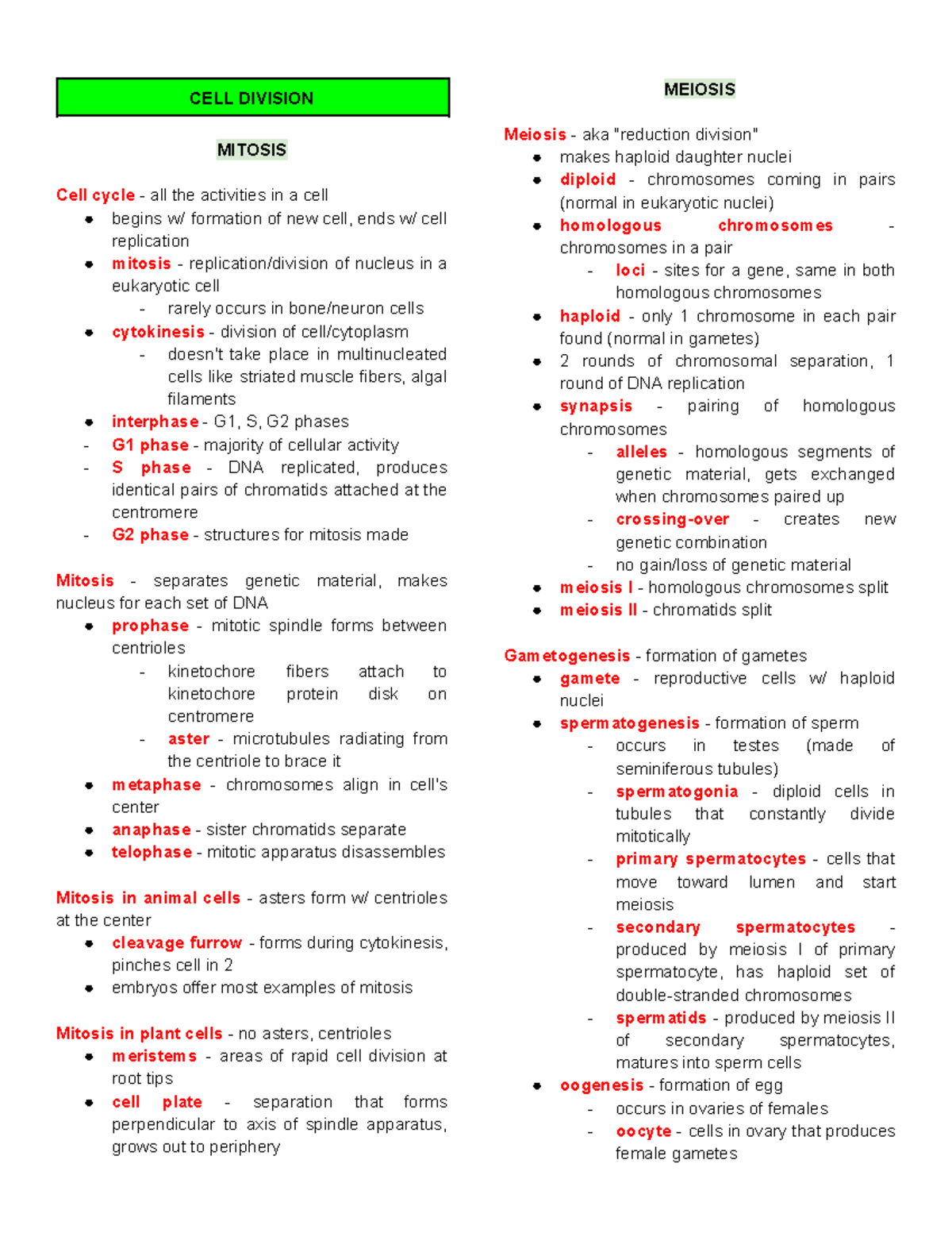 Genetics CELL Division - CELL DIVISION MITOSIS Cell cycle - all the ...
