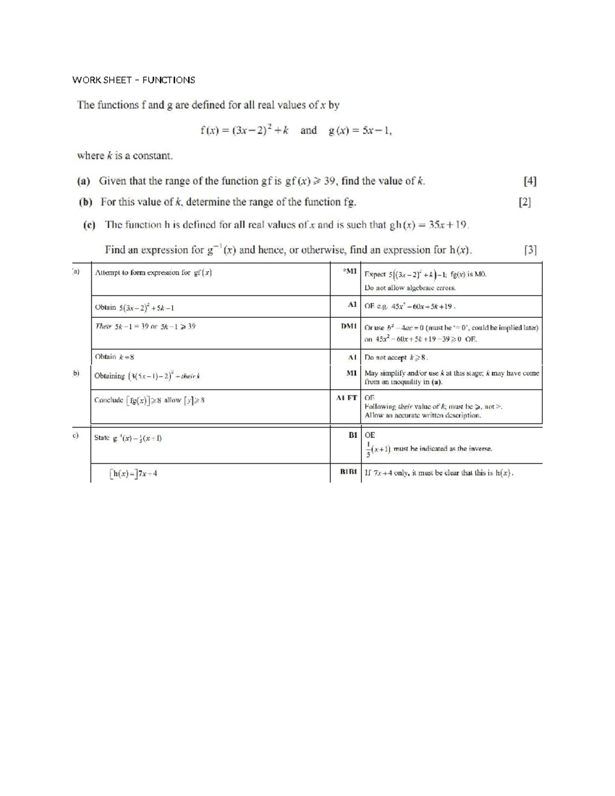 WS Functions - Practice Questions for Analysis and Transformation - Studocu