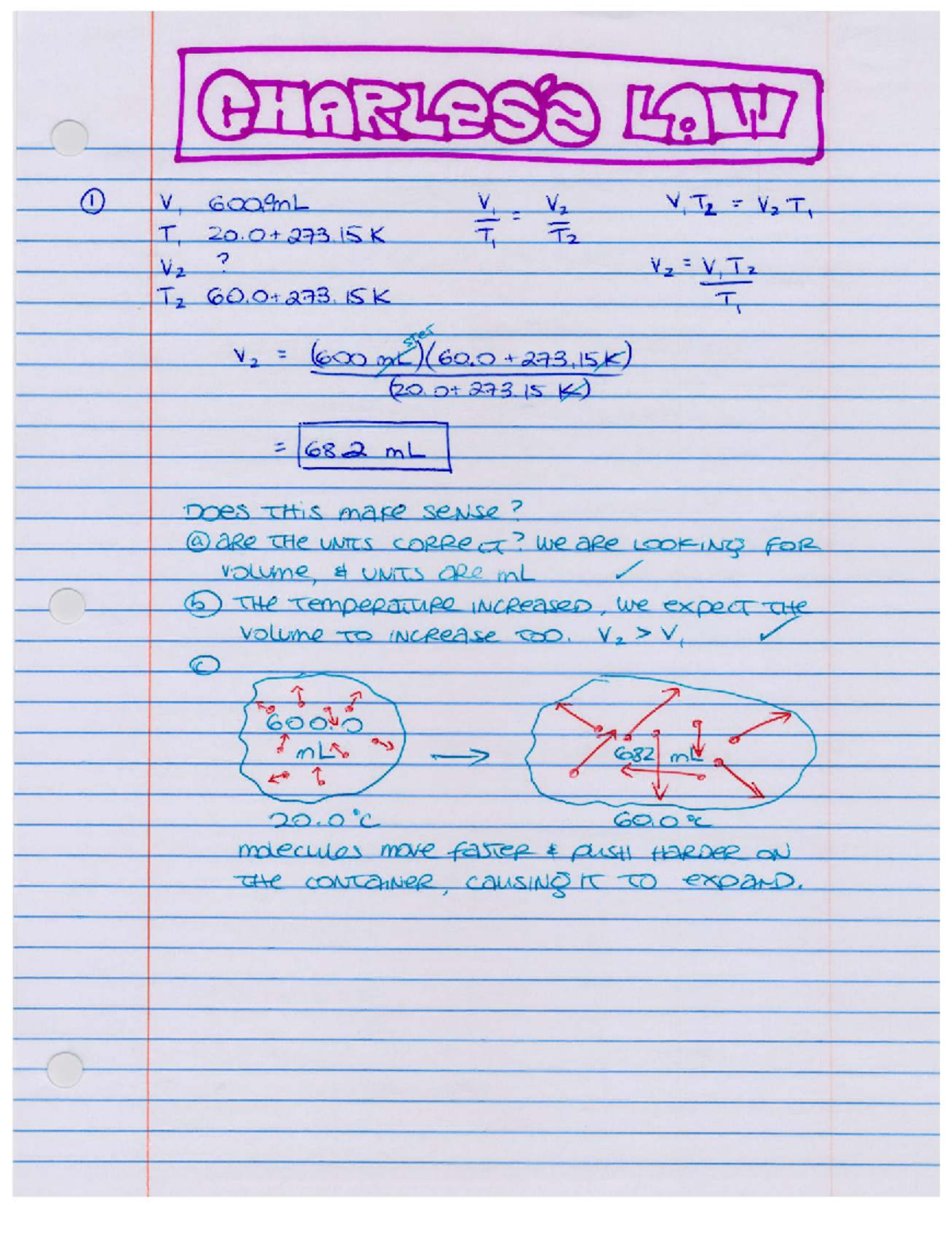 Charles's Law Problems - Worksheet Answer Key (Chem 101) - Studocu