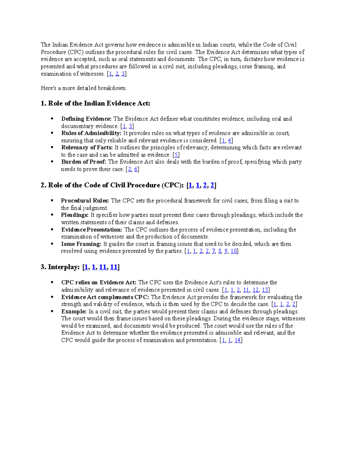 Interplay Between CPC and Indian Evidence Act: Admissibility ...