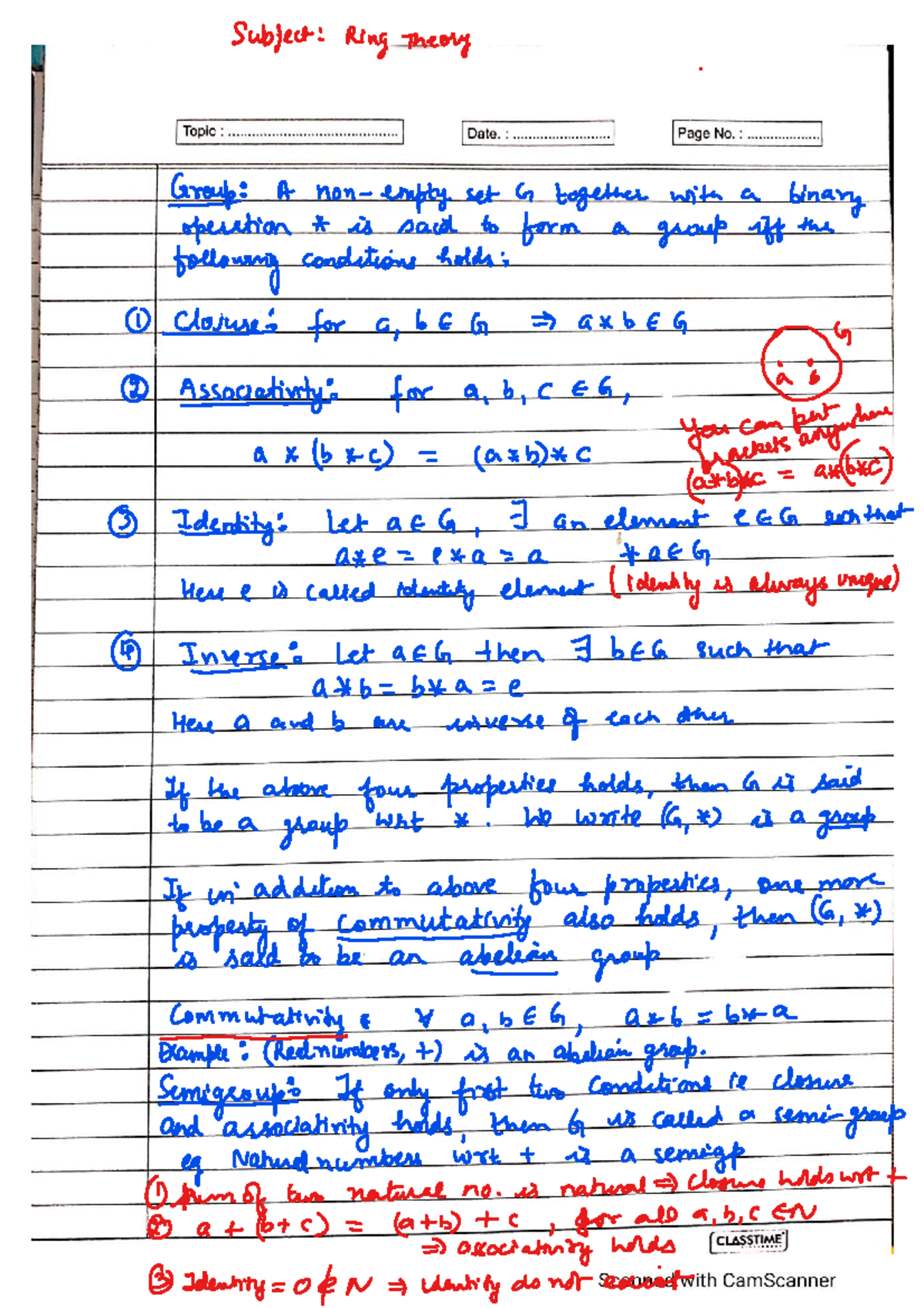 Ring Theory Part 1 Notes (MATH 301) - Studocu