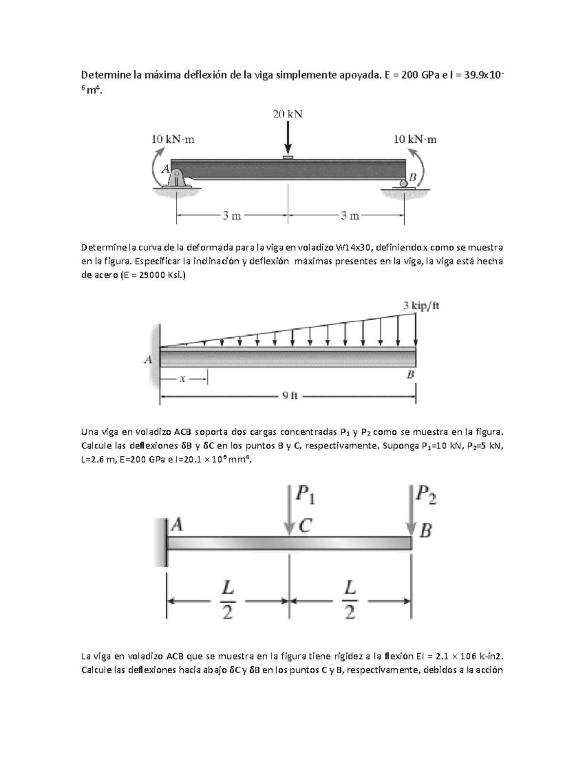 TEMA 4: Deflexiones en Vigas - Cálculo de Deformaciones y Cargas - Studocu
