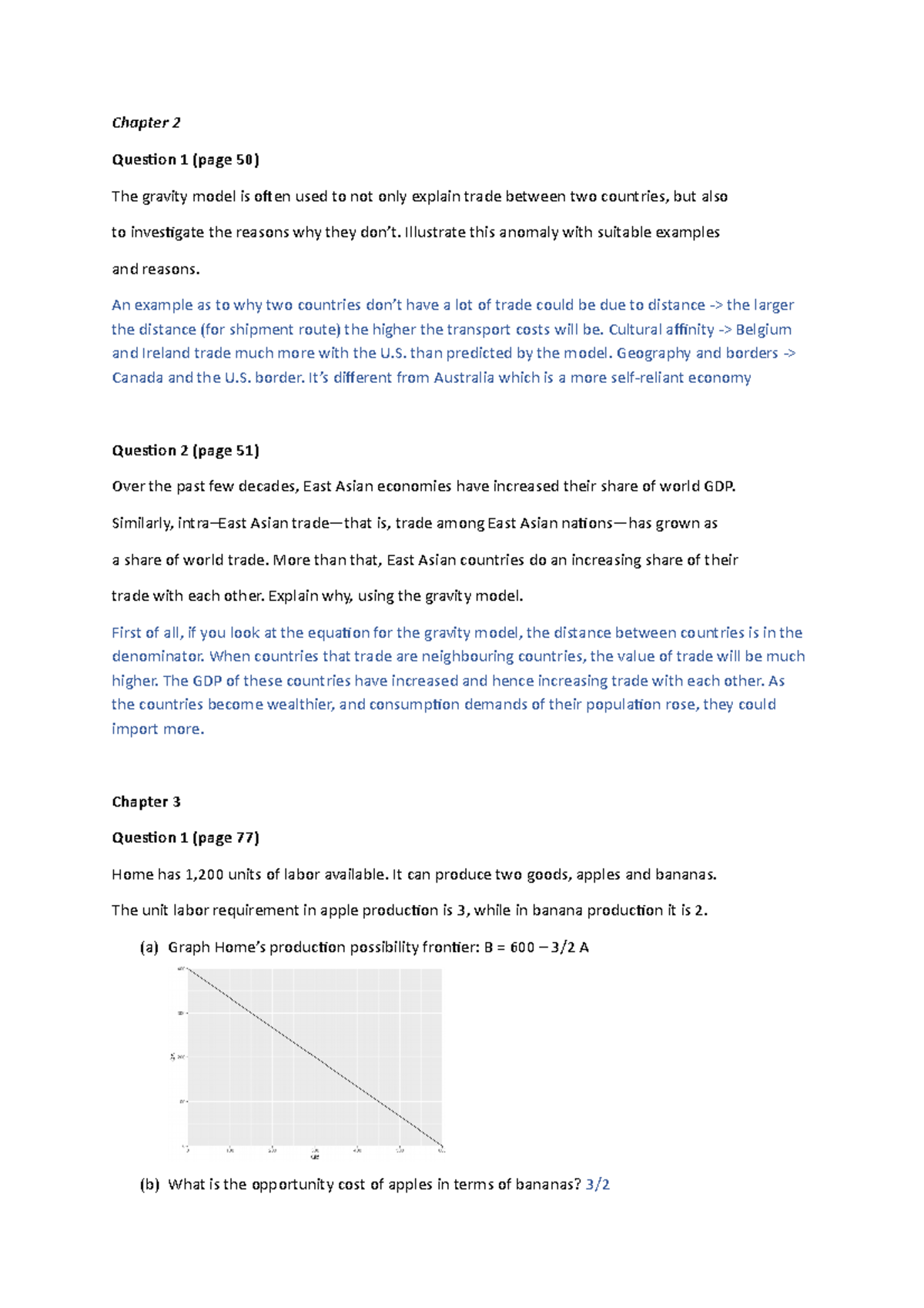 International Trade Tutorial 1 Solutions & Insights (ECON101) - Studeersnel