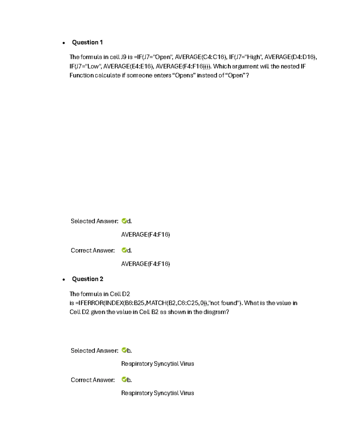 AB1403 - Excel Quiz 5 Answers & Review for Data Management - Studocu