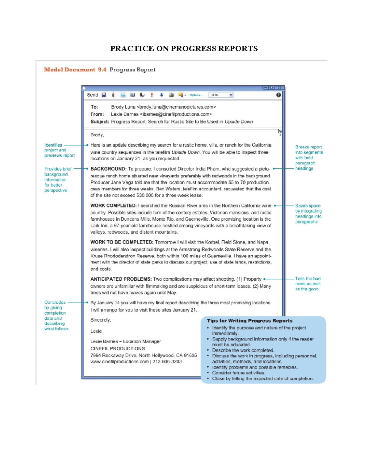 Practice on Progress Reports: Tips and Guidelines - Studocu