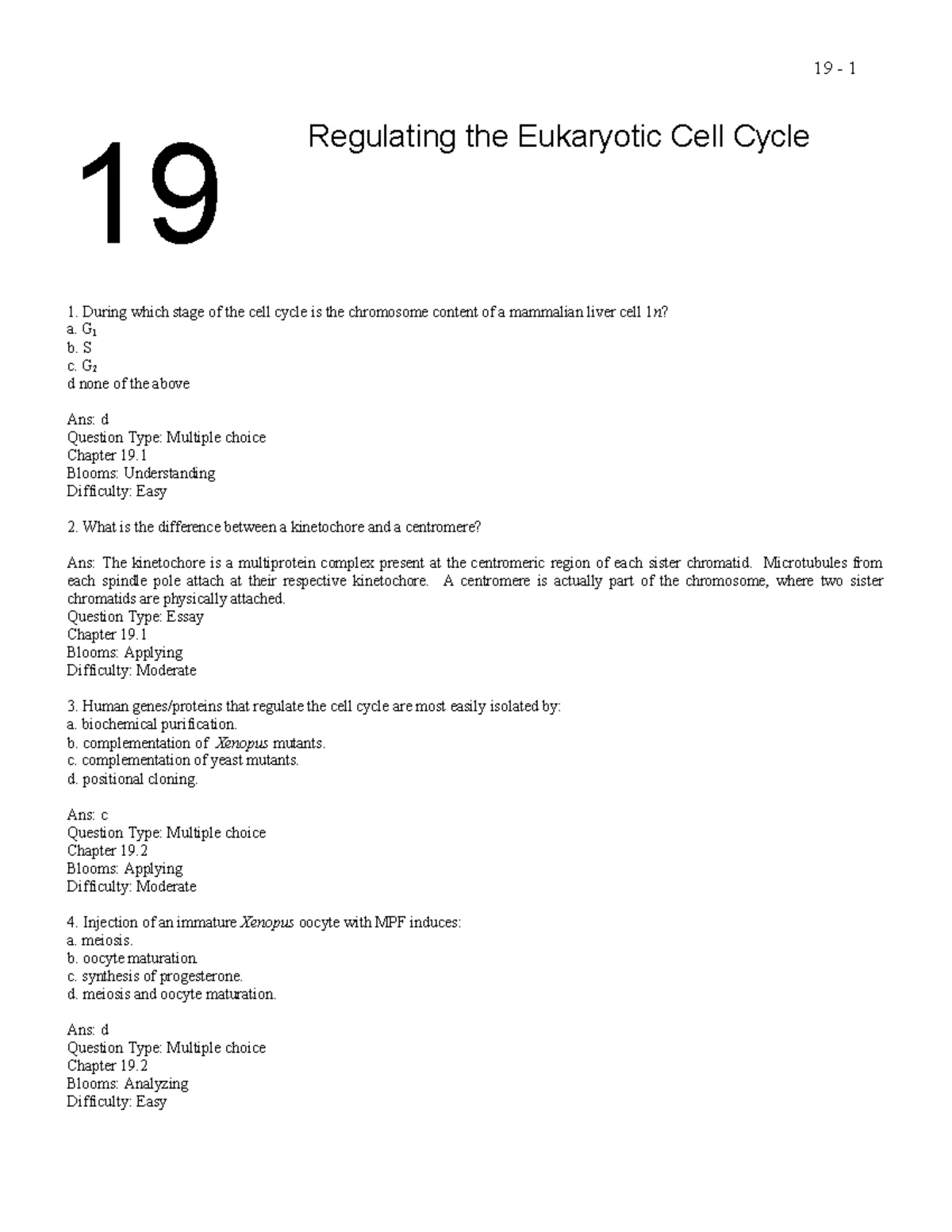 Molecular Cell Biology Lodish 8e Ch23 Test Bank - 23 Immunology Section ...