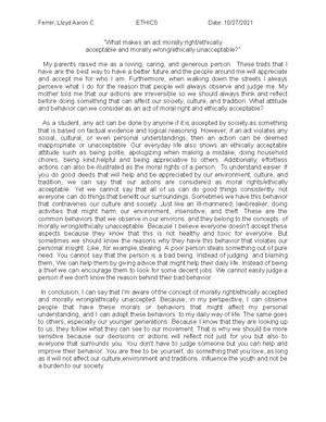 Reflection paper - Title: What I have learned? The principles of ...