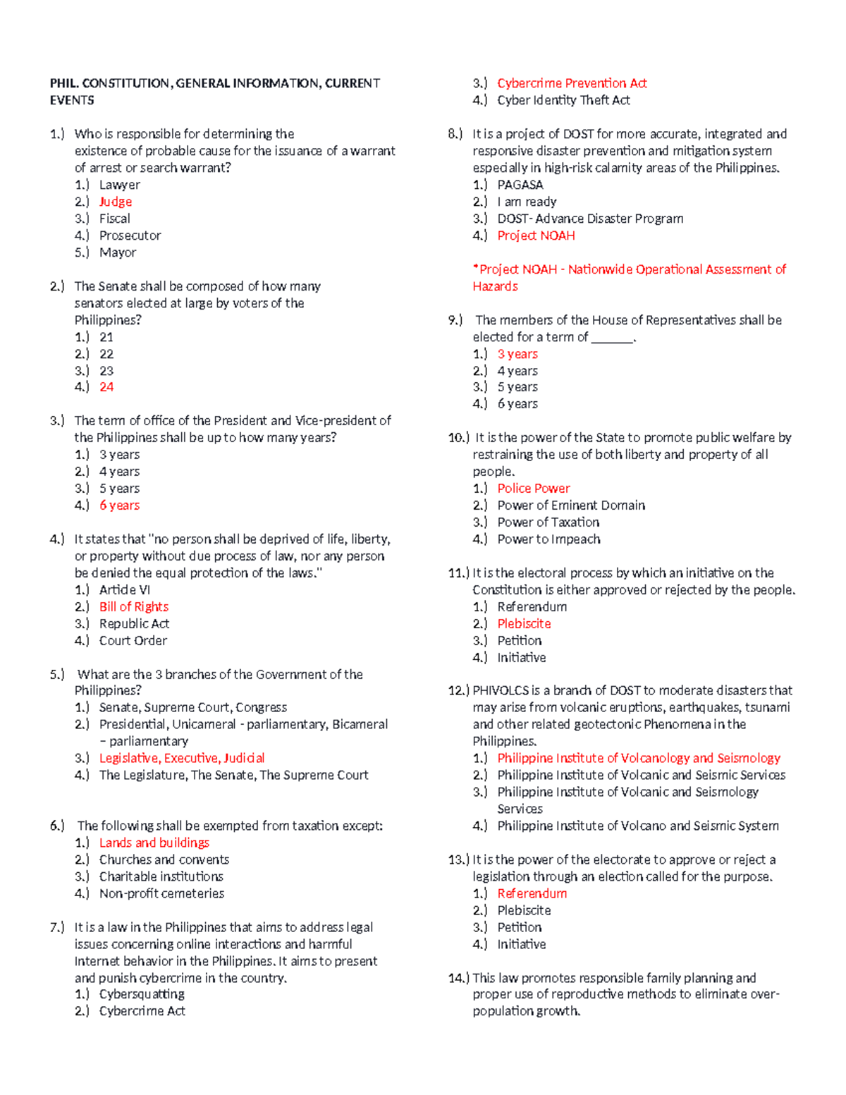 PHIL 306133502: Constitution General Info & Current Events Quiz - Studocu