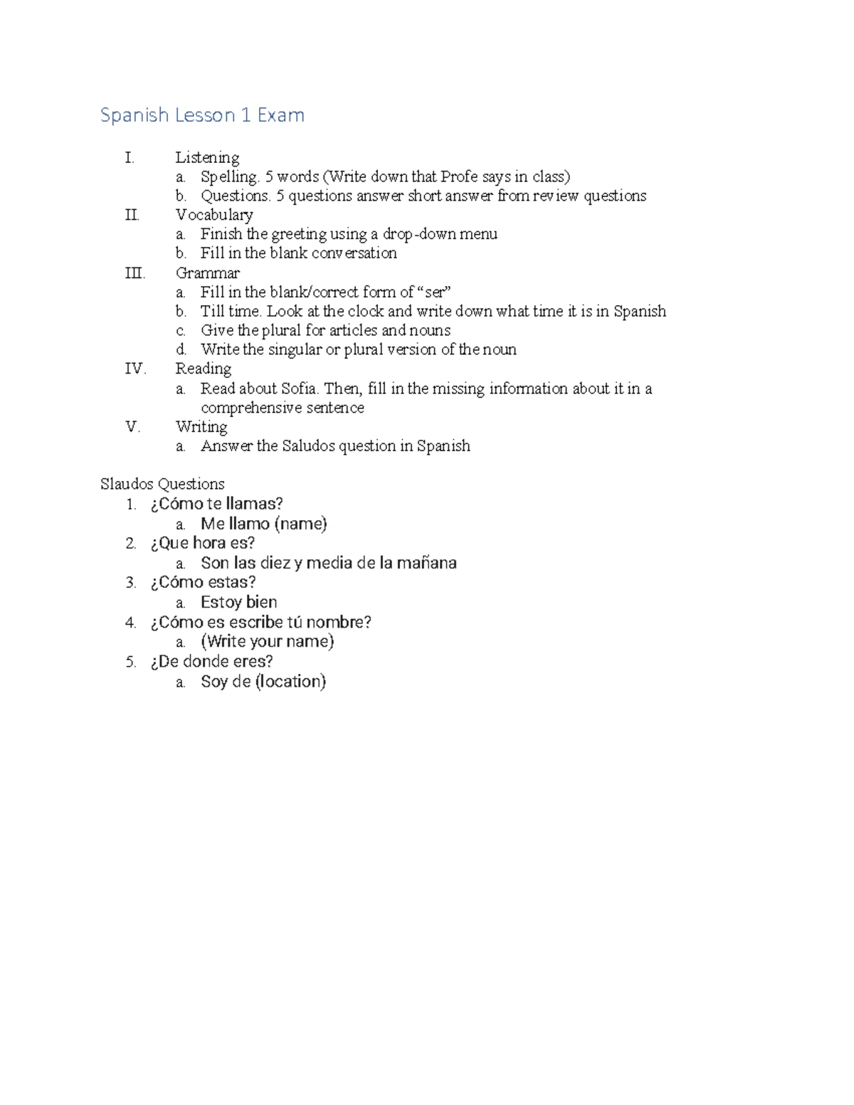 SPA101- Lección 4.3 Stem-changing Verbs E-I - más práctica Lección 4 ...