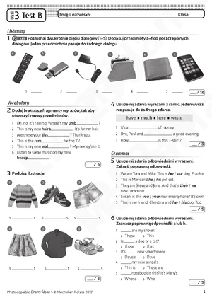 627251414 Brainy 4 Unit Test 7A Listening and Vocabulary Activities ...