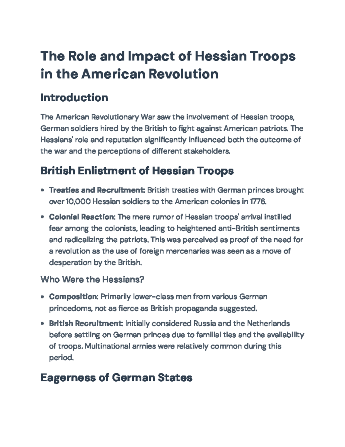 Hessian Troops in the American Revolution: Role and Impact Analysis ...