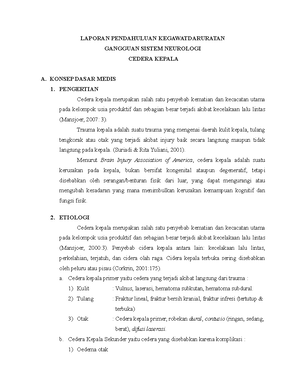 LP Anemia - LAPORAN PENDAHULUAN “ASUHAN KEPERAWATAN PADA PASIEN TN ...