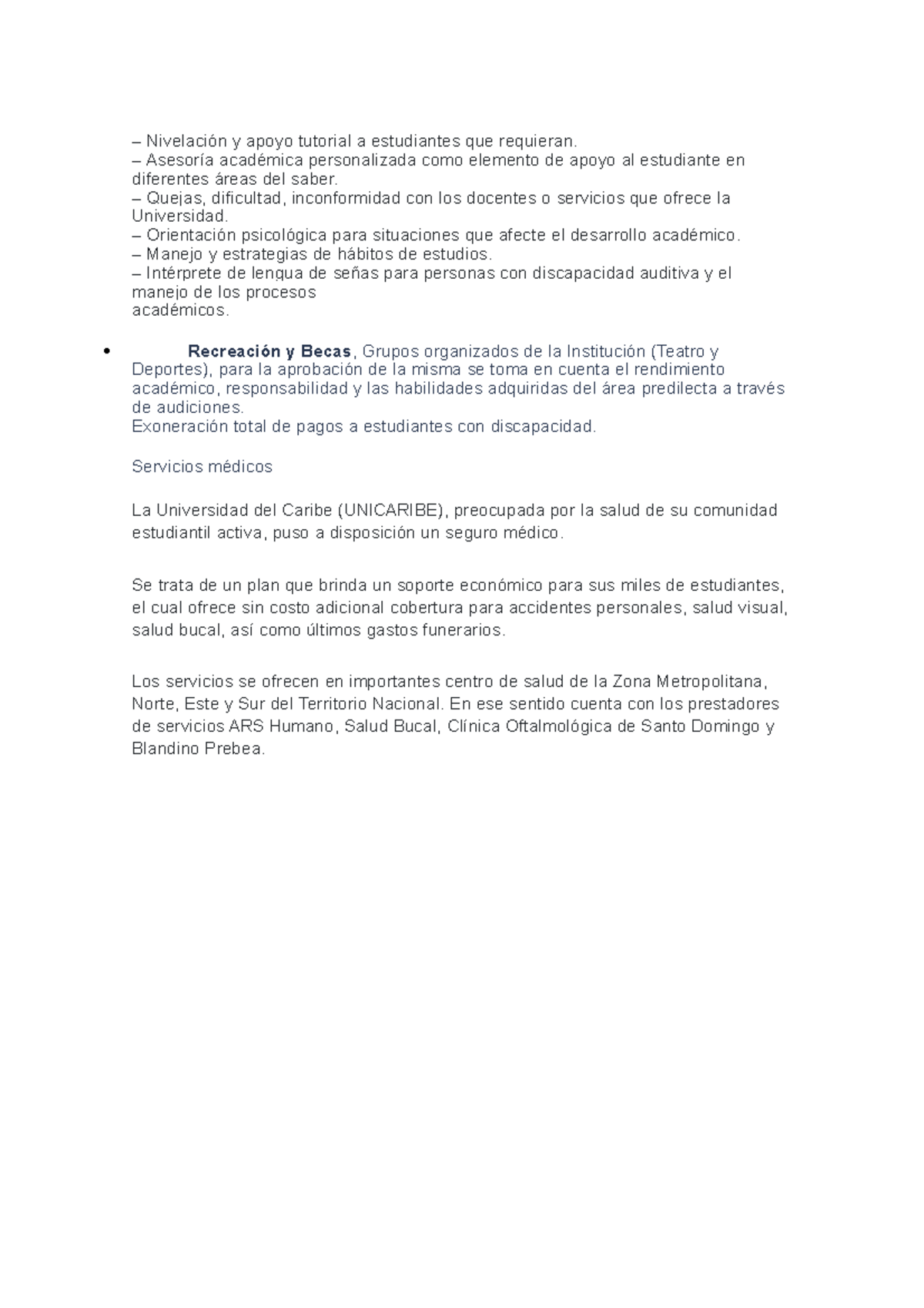 Nivelación y apoyo tutorial a estudiantes que requieran - Asesoría ...