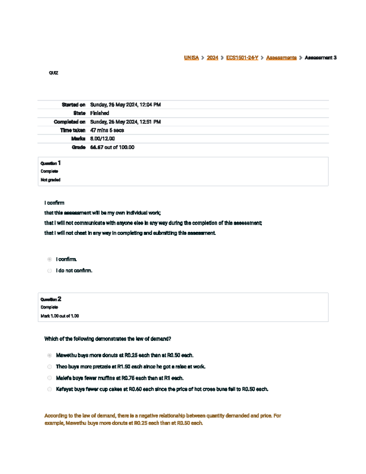 ECS1501 Assessment 3 Overview and Key Insights - Studocu