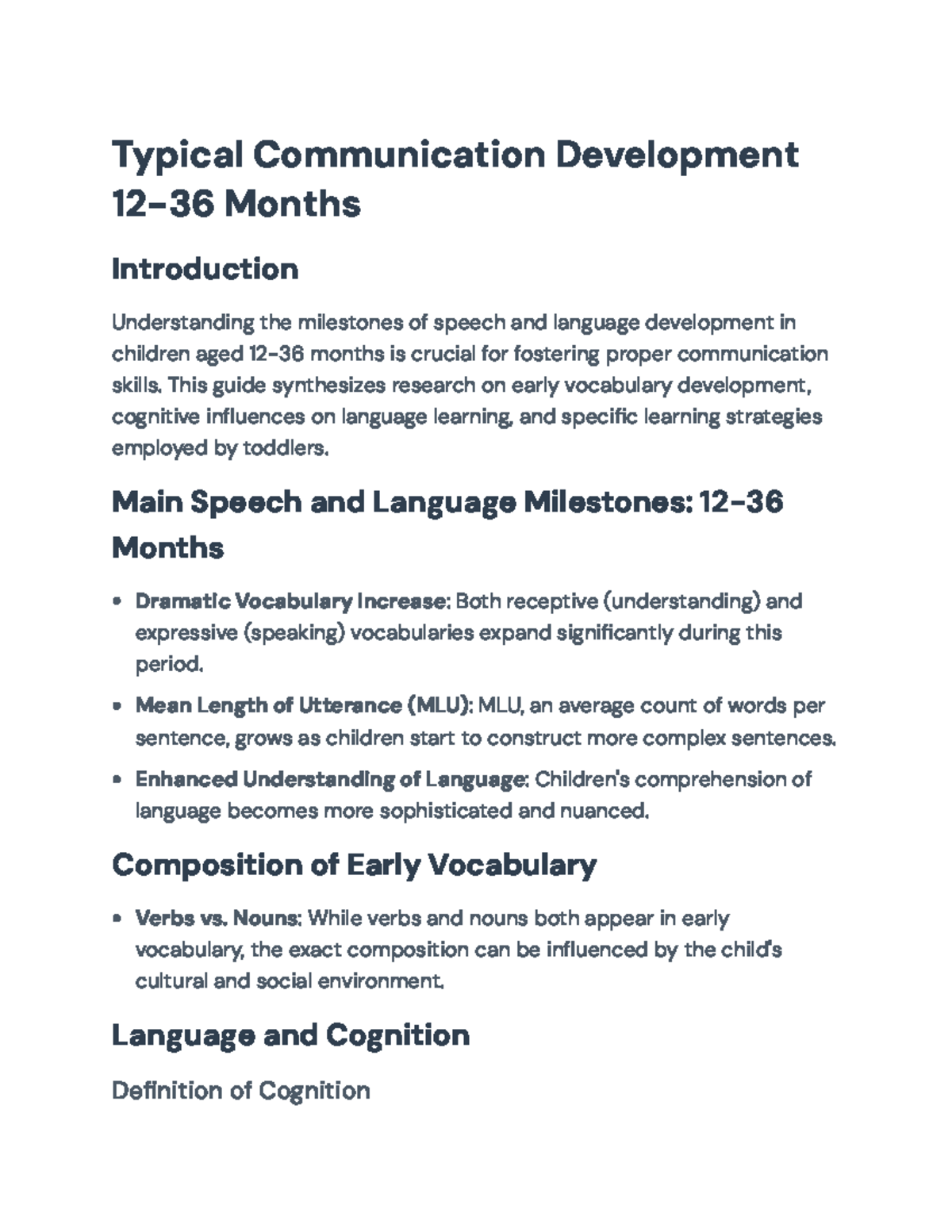 Understanding Speech & Language Development in Toddlers (12-36 Mo ...