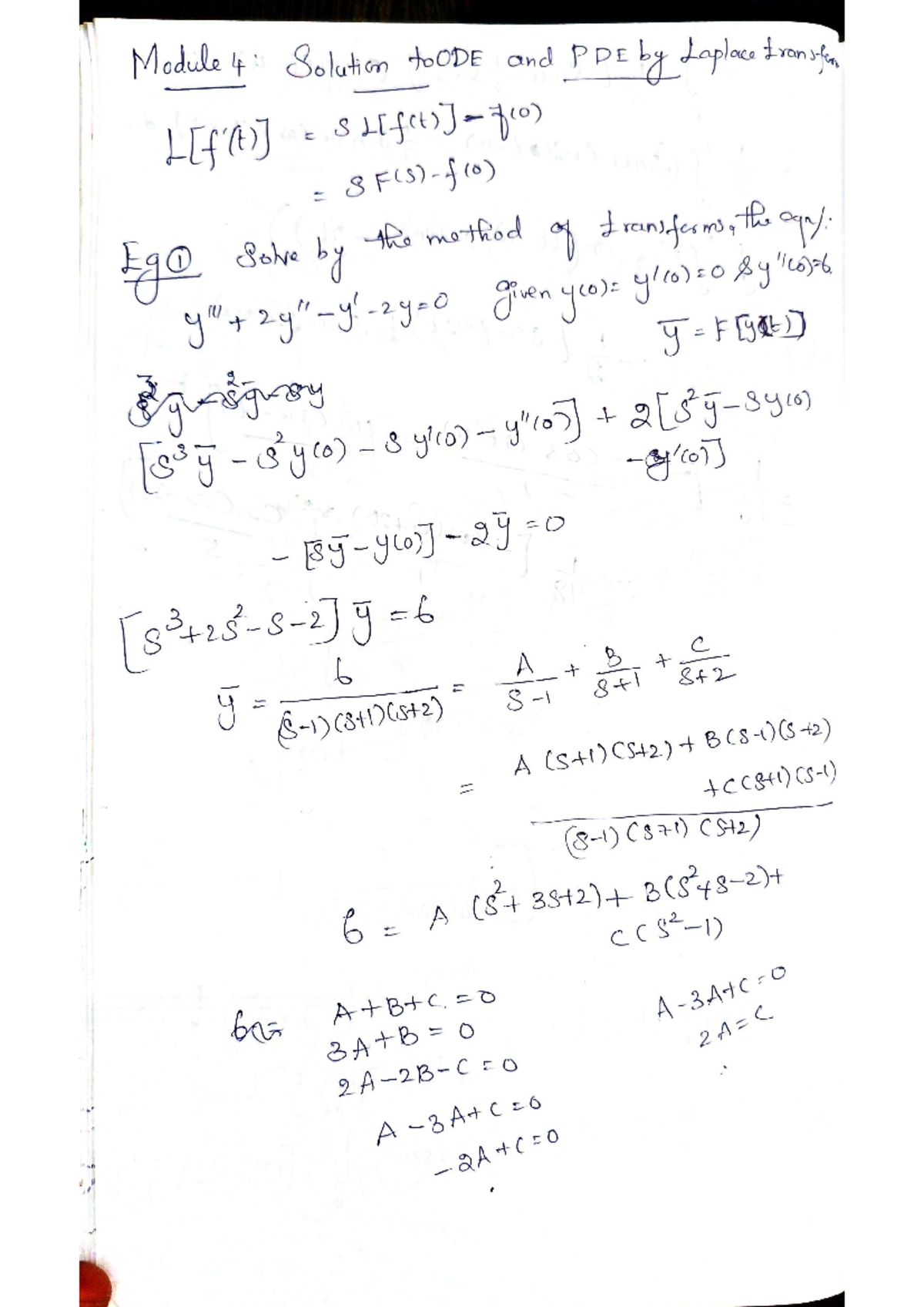DET - Module 4: Solutions to ODE and PDE Using Laplace Transform - Studocu