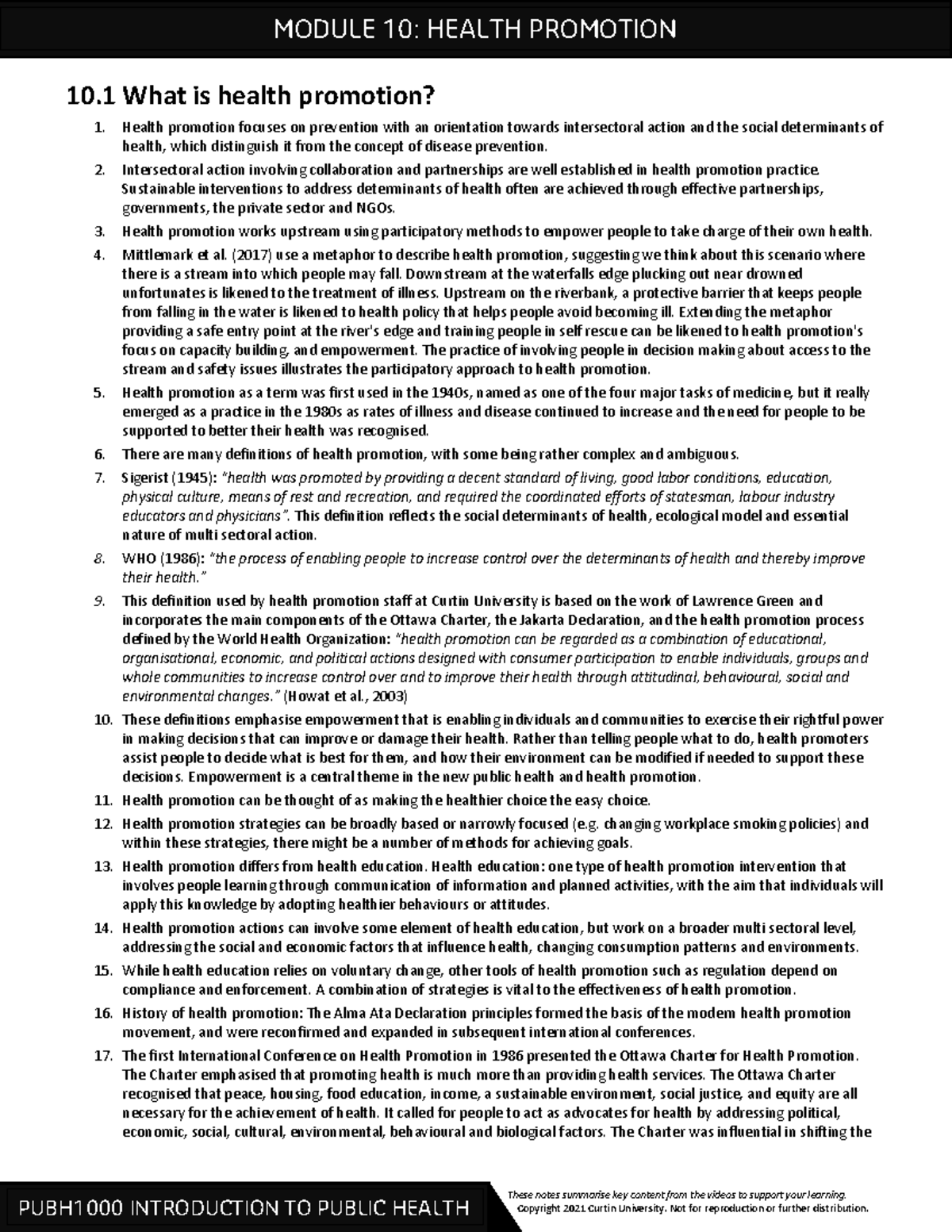 Health Promotion Strategies: Insights from PUBH1000 Module 10 Notes ...