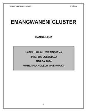 Ibanga 11 paper 3 - Iphepha lesithathu - IBANGA 11 ISIZULU ULIMI ...