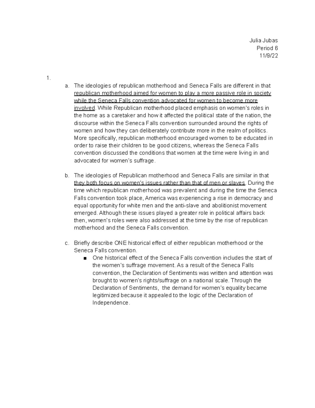 APUSH Period 4 Short Answer Questions Analysis and Response - Studocu