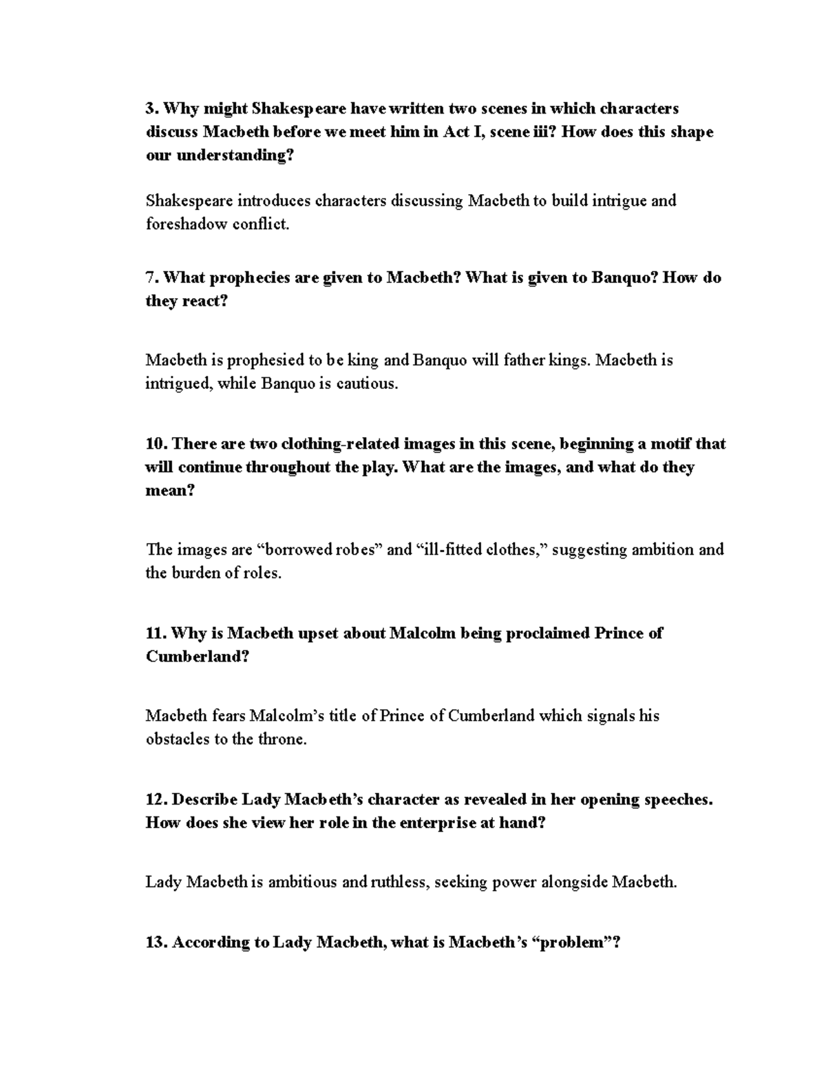 Macbeth Act 3 Study Guide: Themes, Characters & Analysis - Studocu