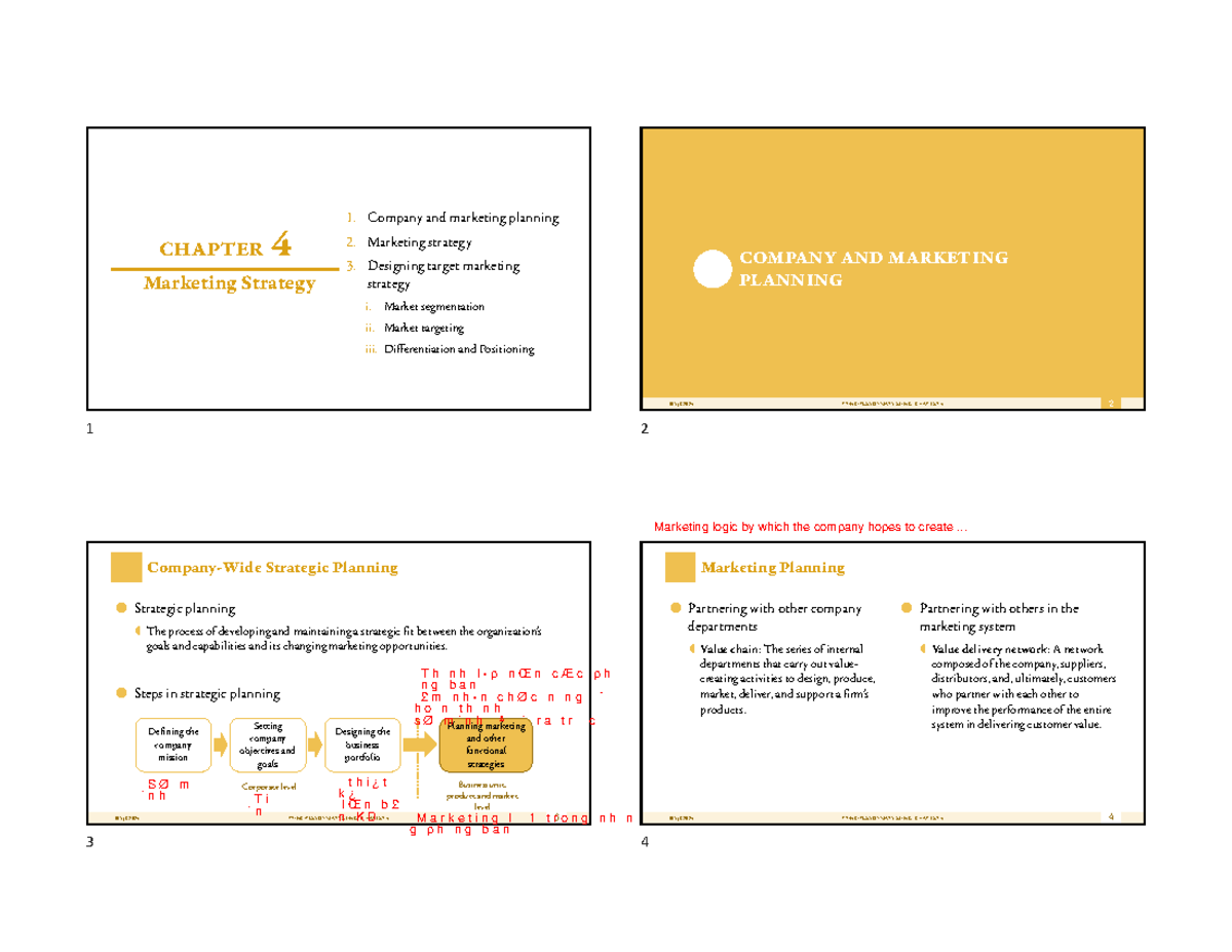 KJC2024 PRINCIPLES OF MARKETING CHAPTER 4: Marketing Strategy Overview ...