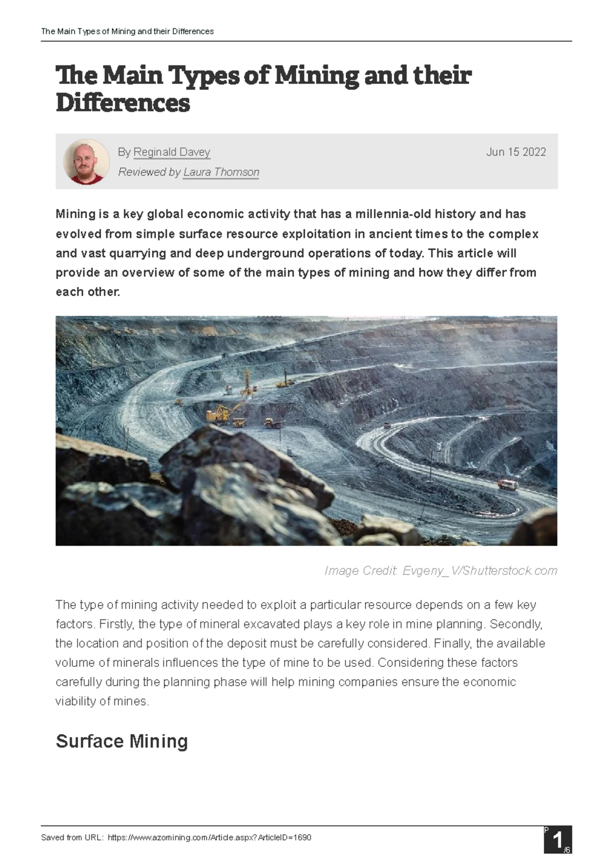 5.9 Types of Mining: Overview and Key Differences - Studocu
