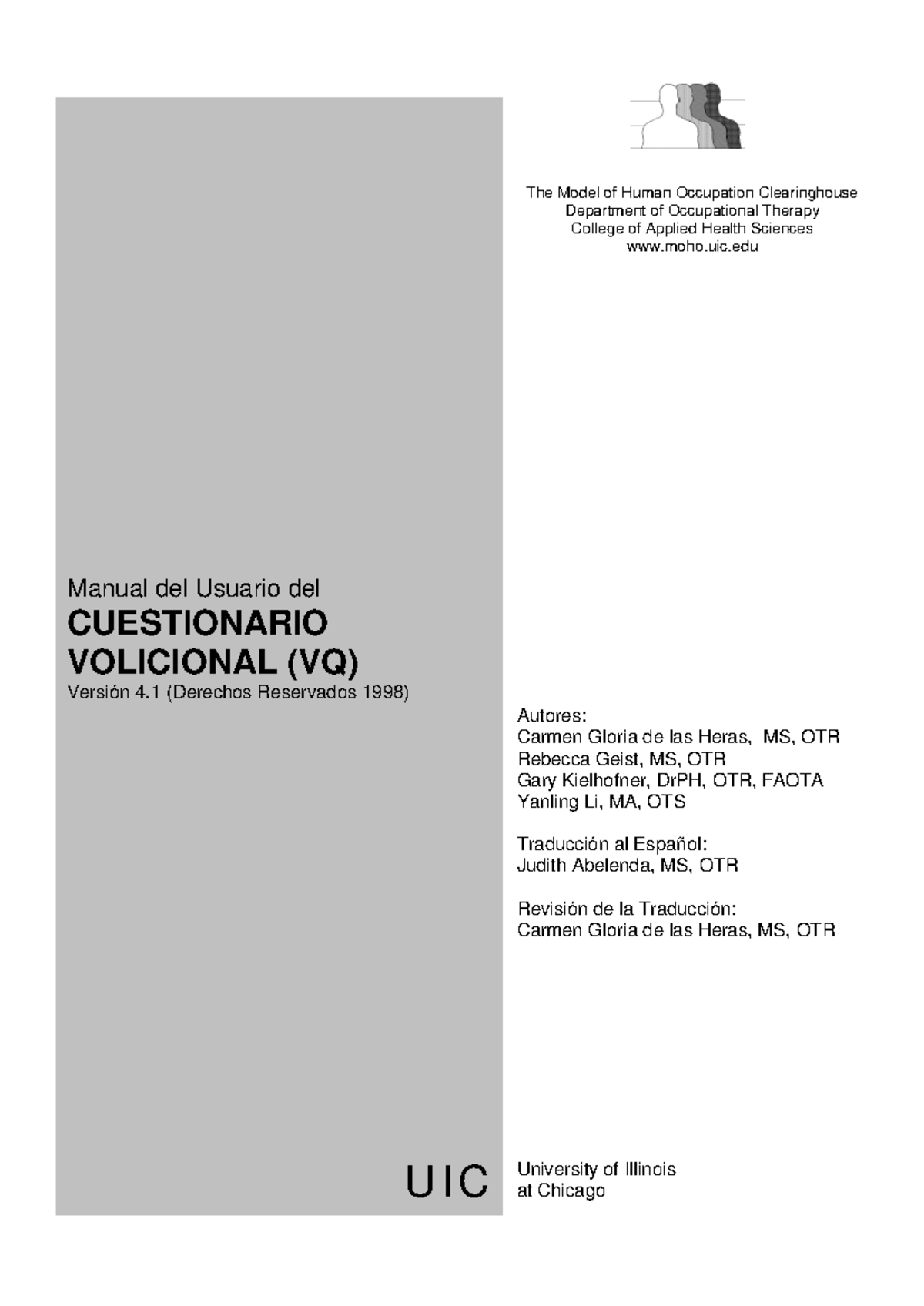 Spanish VQ - cuestionario volitivo - Manual del Usuario del ...