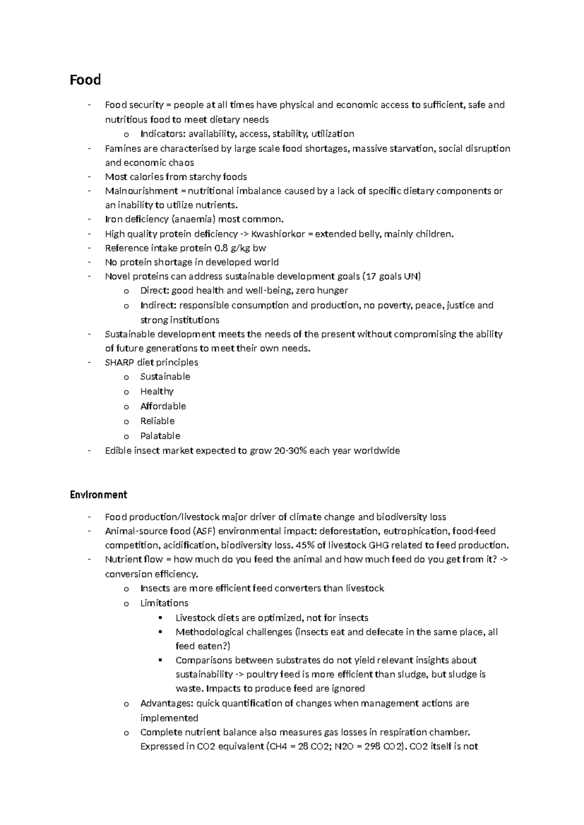 Insects as Food and Feed: Summary of Key Insights and Impacts - Studeersnel