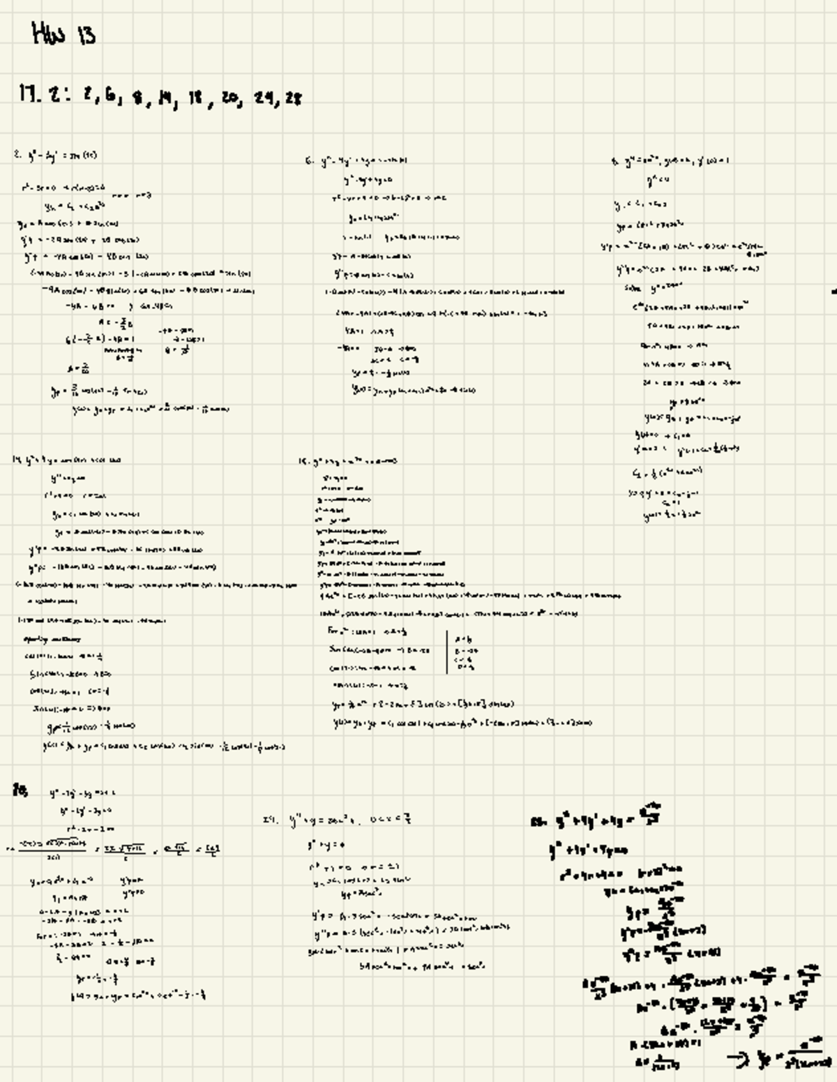Math Hw 13 - maht HW 13 - HW 13 17. 2 : 2 , 6 , 8 , 14 , 18 , 20 , 24 ...