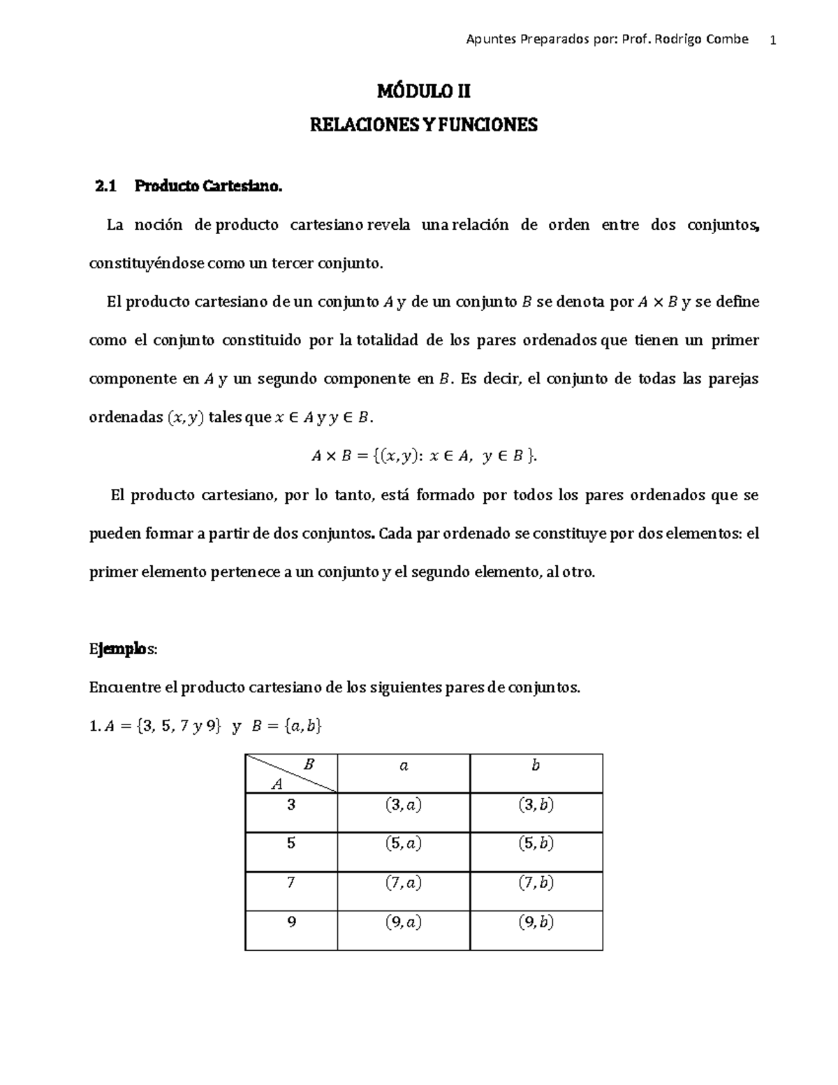 Relaciones y Funciones - Warning: TT: undefined function: 32 MÓDULO II RELACIONES Y FUNCIONES 1 ...