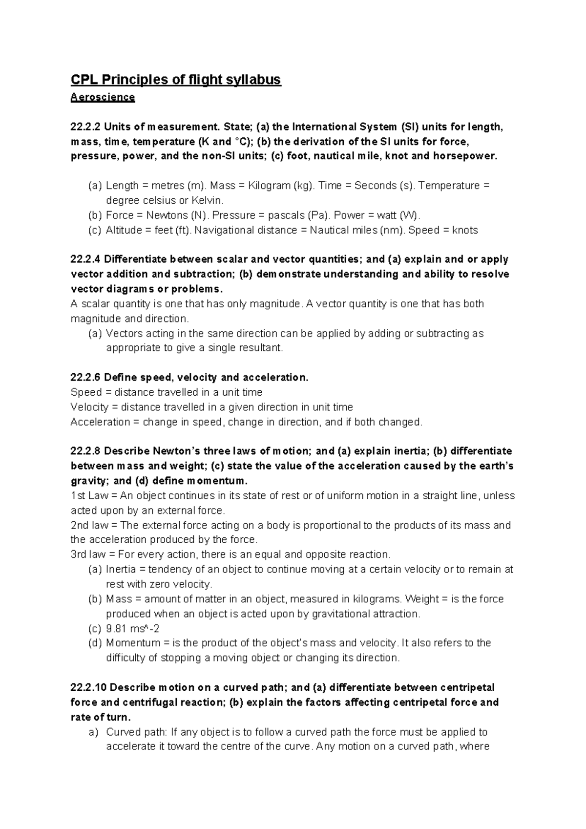 CPL POF Complete Syllabus Notes with Detailed Answers and Diagrams ...