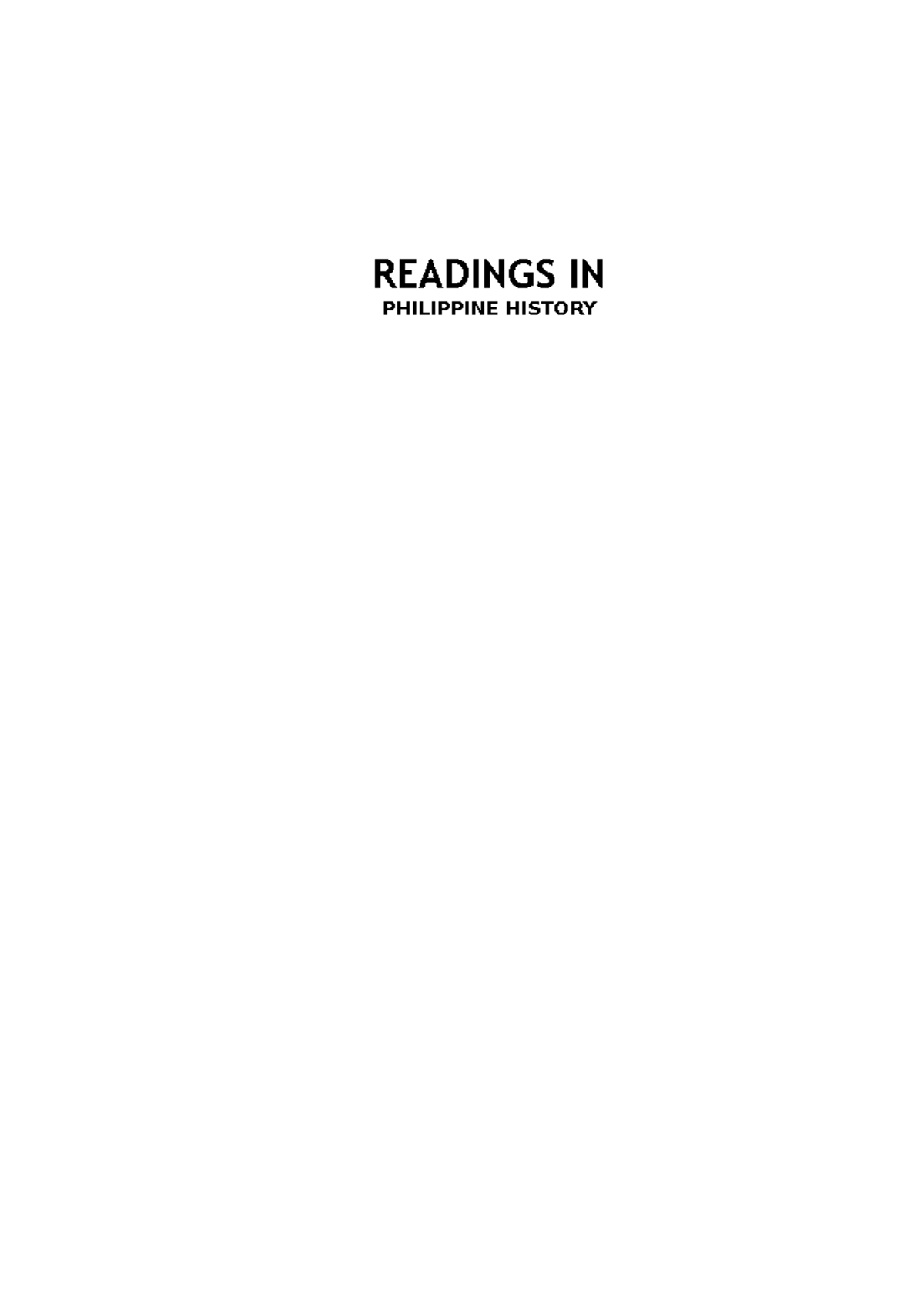 GECC 106 Readings in Philippine History: Module 1 Overview - Studocu