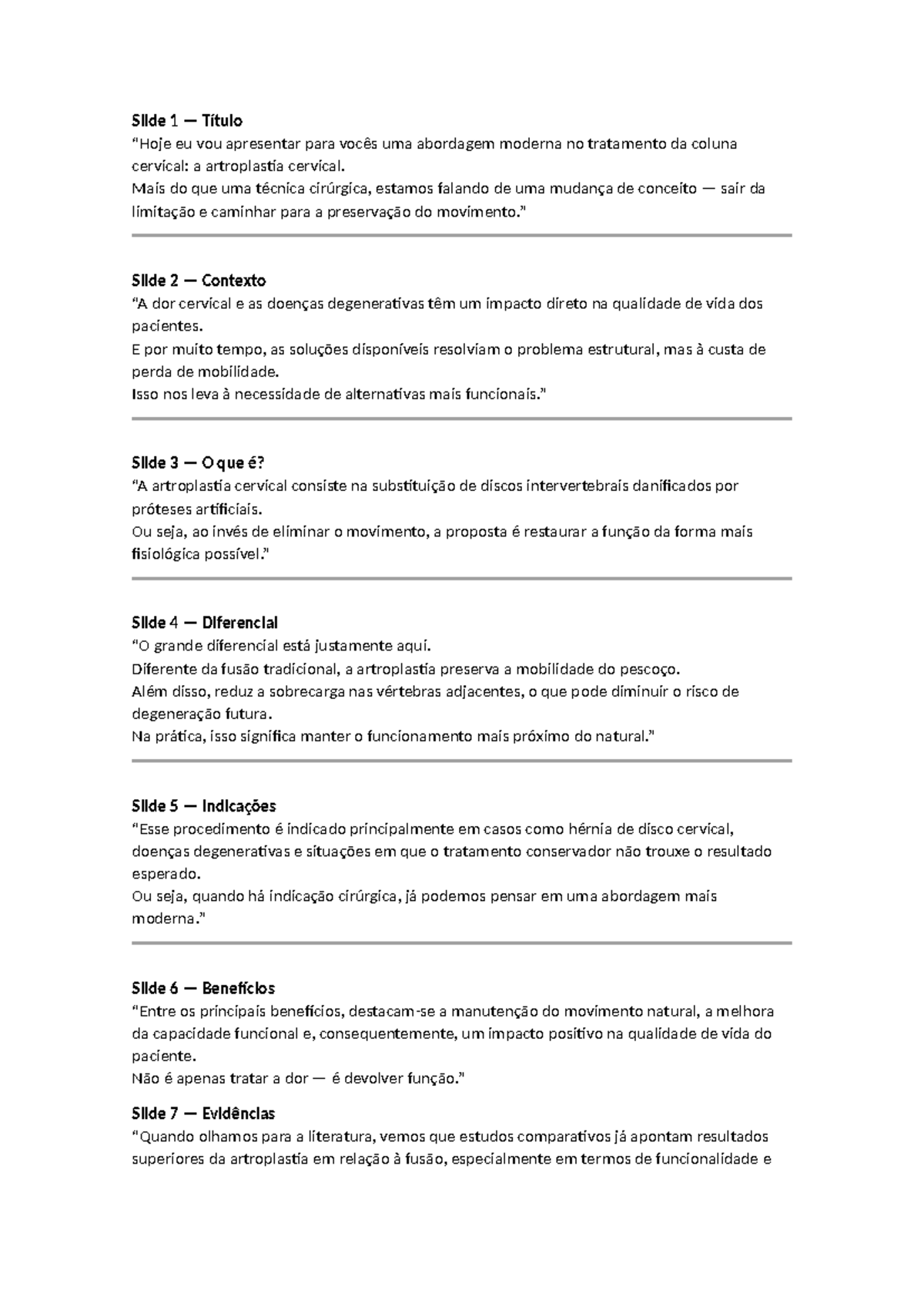 Artroplastia Cervical: Abordagem Moderna e Benefícios na Qualidade de ...
