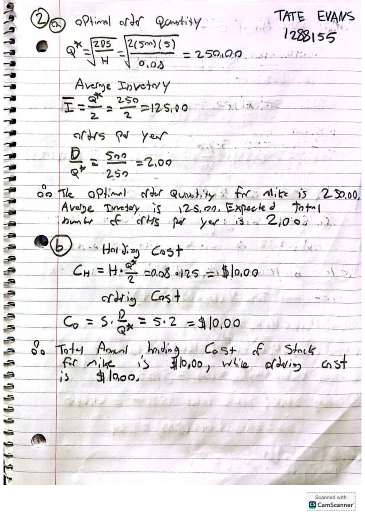 FARE ASS 2 Q2 - Optimal Quantity and Inventory Analysis - Studocu