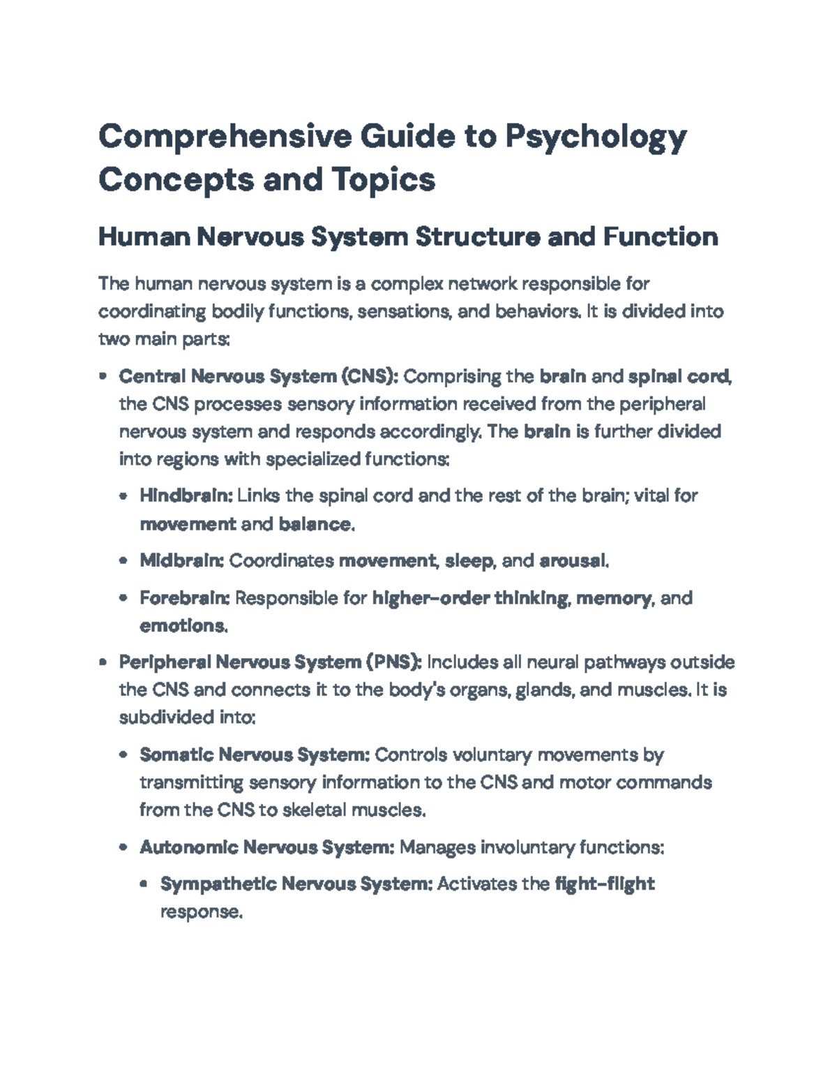 Comprehensive Overview of Psychology: Structure & Functions (PSY 101 ...